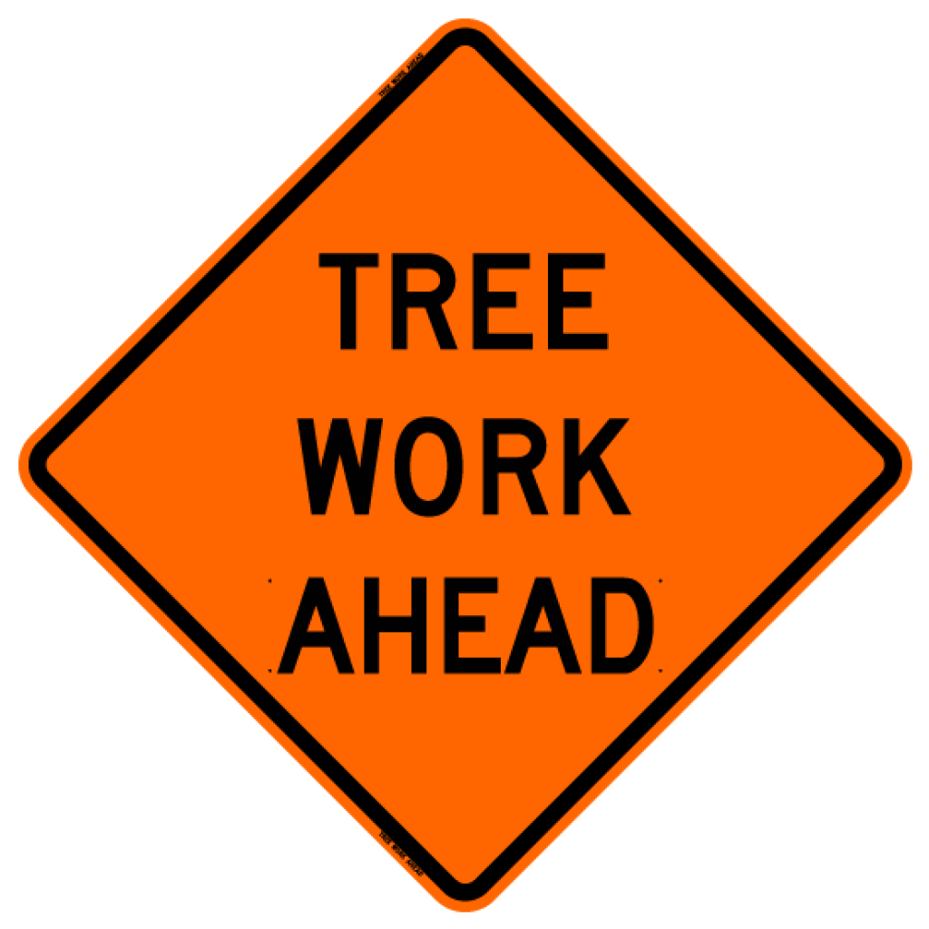 Roll - Up Sign - Tree Work Ahead - Warning Lites of Southern Illinois