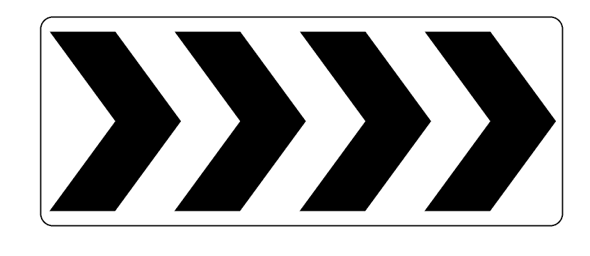 R6-4b- Roundabout Directional (4 Chevrons) - Warning Lites of Southern ...